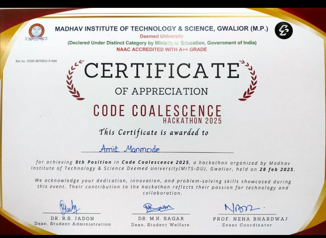 Amit Manmode - Professional Portfolio